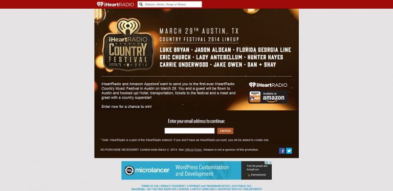 Amazon & iHeartRadio Country Festival Contest