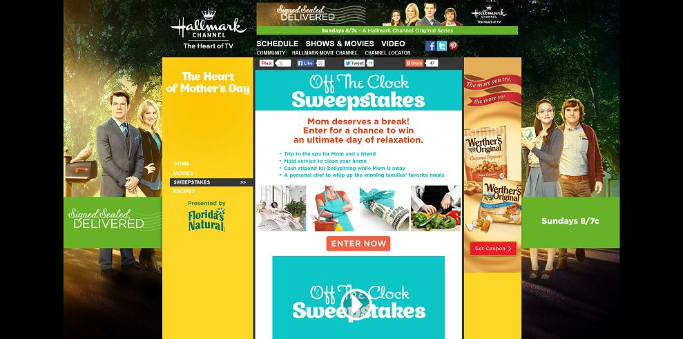 Hallmark Channel’s Off the Clock Sweepstakes