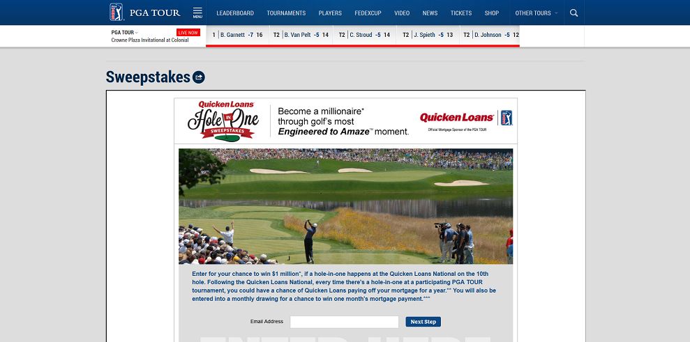 Quicken Loans Hole-In-One Sweepstakes