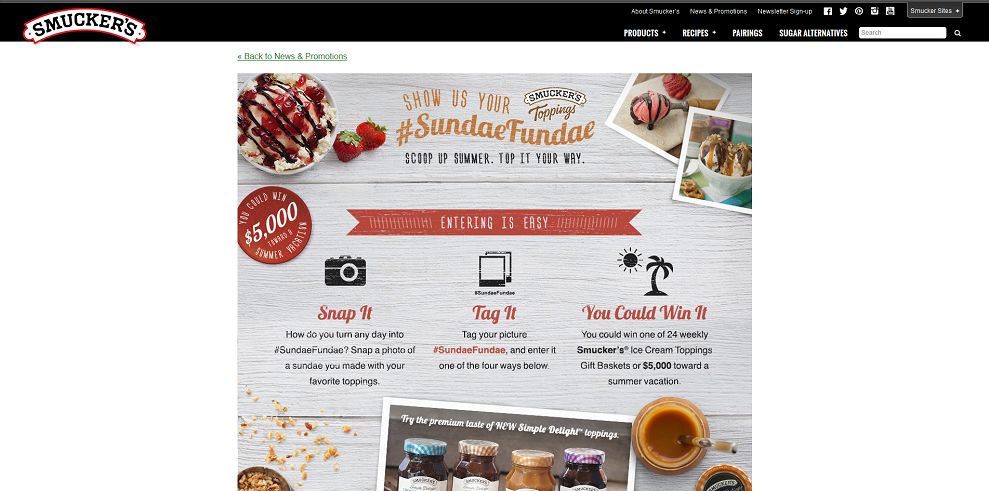 Smucker’s Ice Cream Toppings #SundaeFundae Promotion