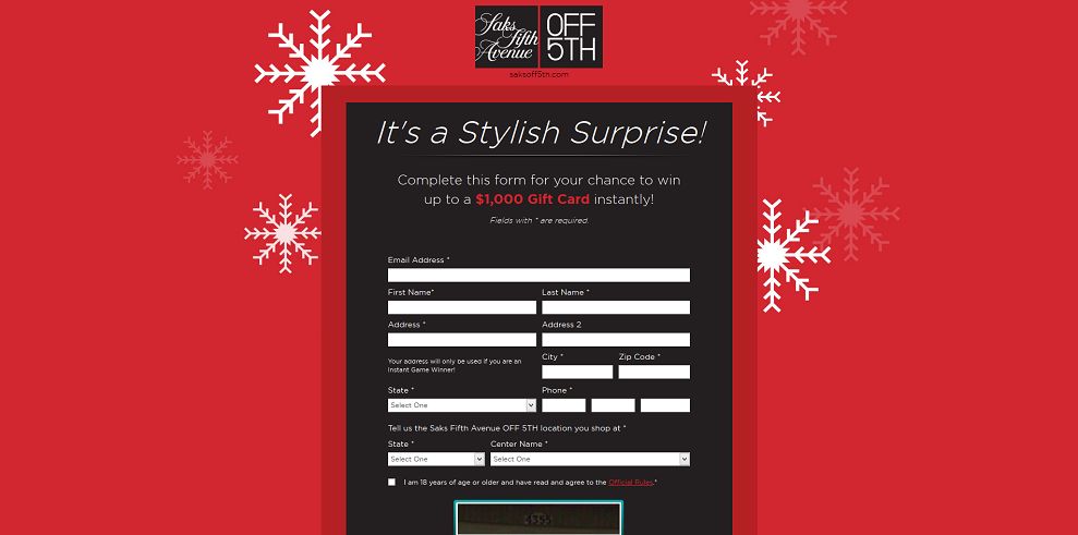 off5thprizes.com - Saks Fifth Avenue OFF 5TH Instant Win Game : Win a ...