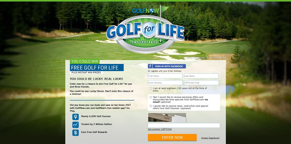 Tee Off Whenever You Want With The GolfNow's Free Golf For Life Sweepstakes