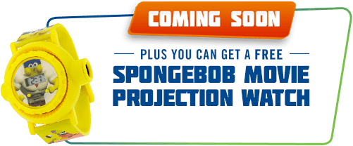 Tracfone SpongeBob Movie projection watch - Sweepstakes Mag