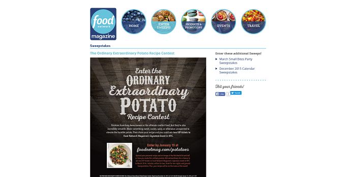 Food Network Magazine: Ordinary Extraordinary Potato Recipe Contest