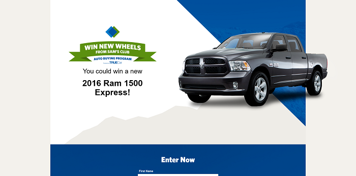 SamsClub.com Car Sweeps: Win A New 2016 Ram 1500 Express