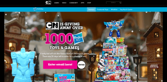 CartoonNetwork.com Win Holiday Sweepstakes 2016