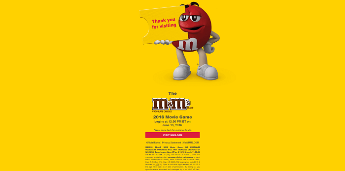 4 Fun Sweepstakes Celebrating M&M's Brand's 75th Anniversary